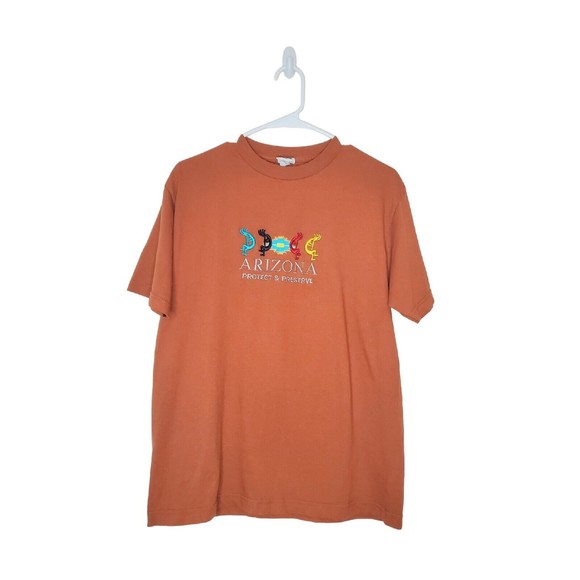 Vintage | Tops | Vintage Arizona Embroidered Destination Burnt Orange ...